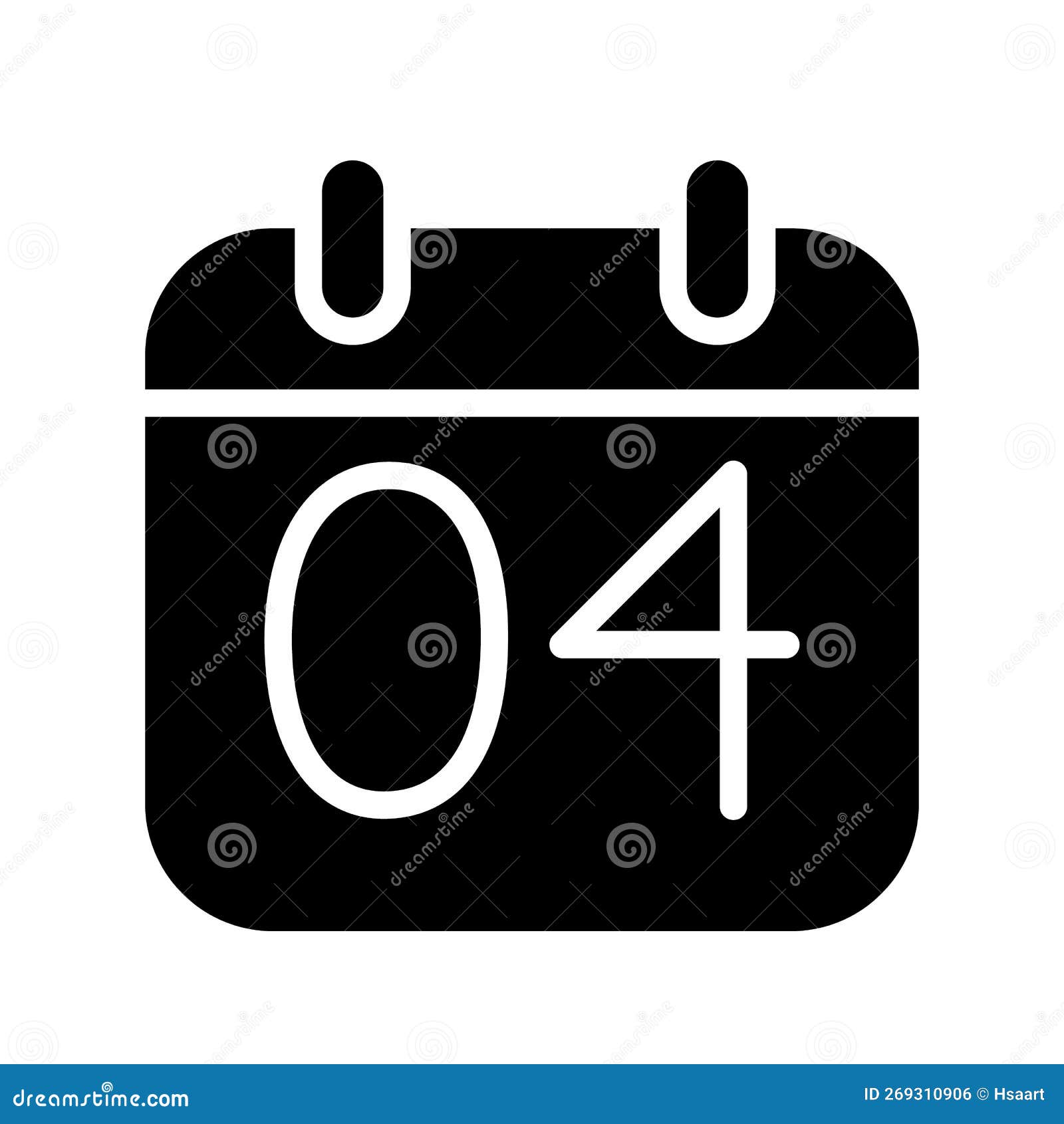 Silhouette Calendar 04 Dates Design Stock Vector - Illustration of ...