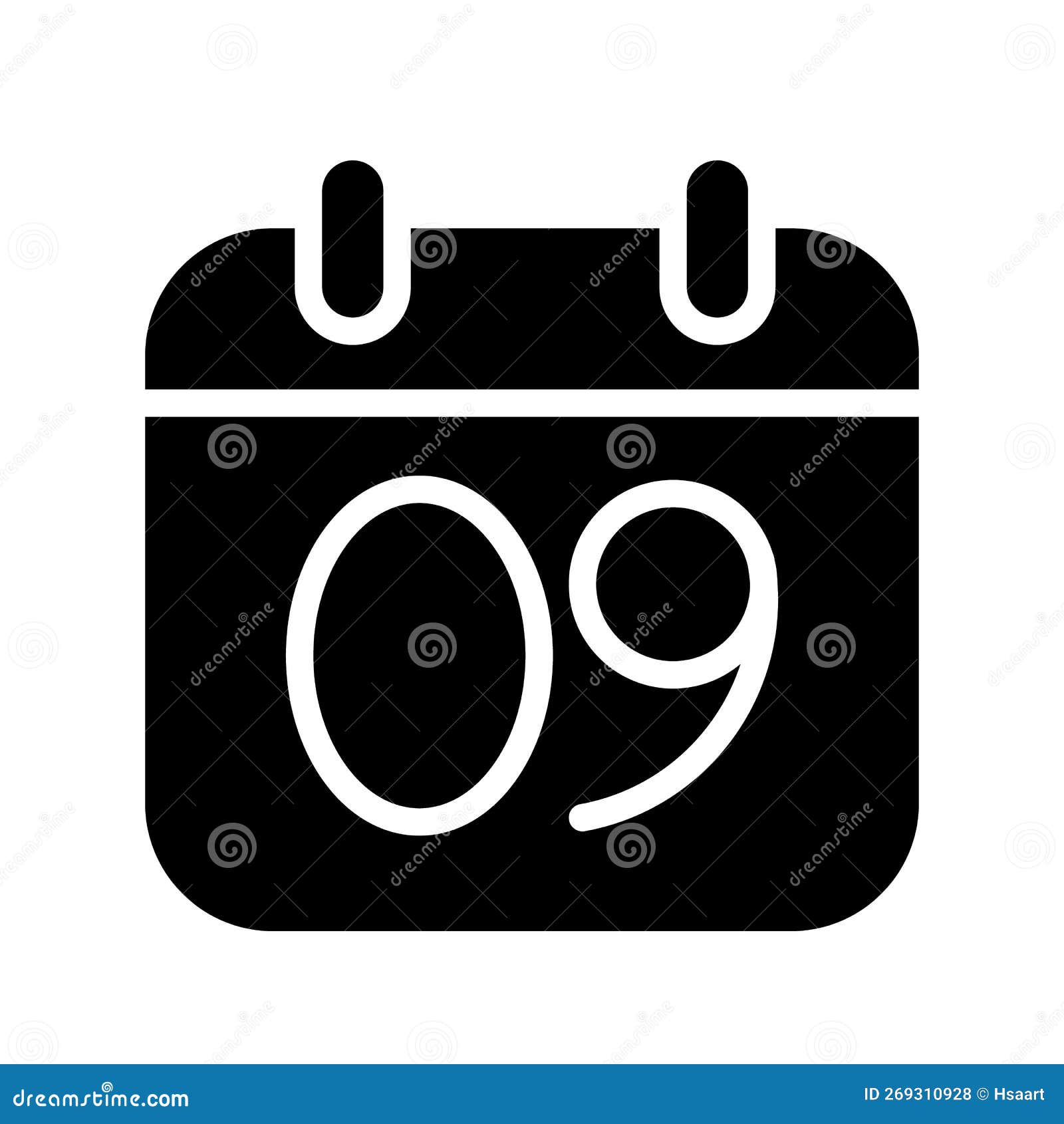 Silhouette Calendar 09 Dates Design Stock Vector - Illustration of ...