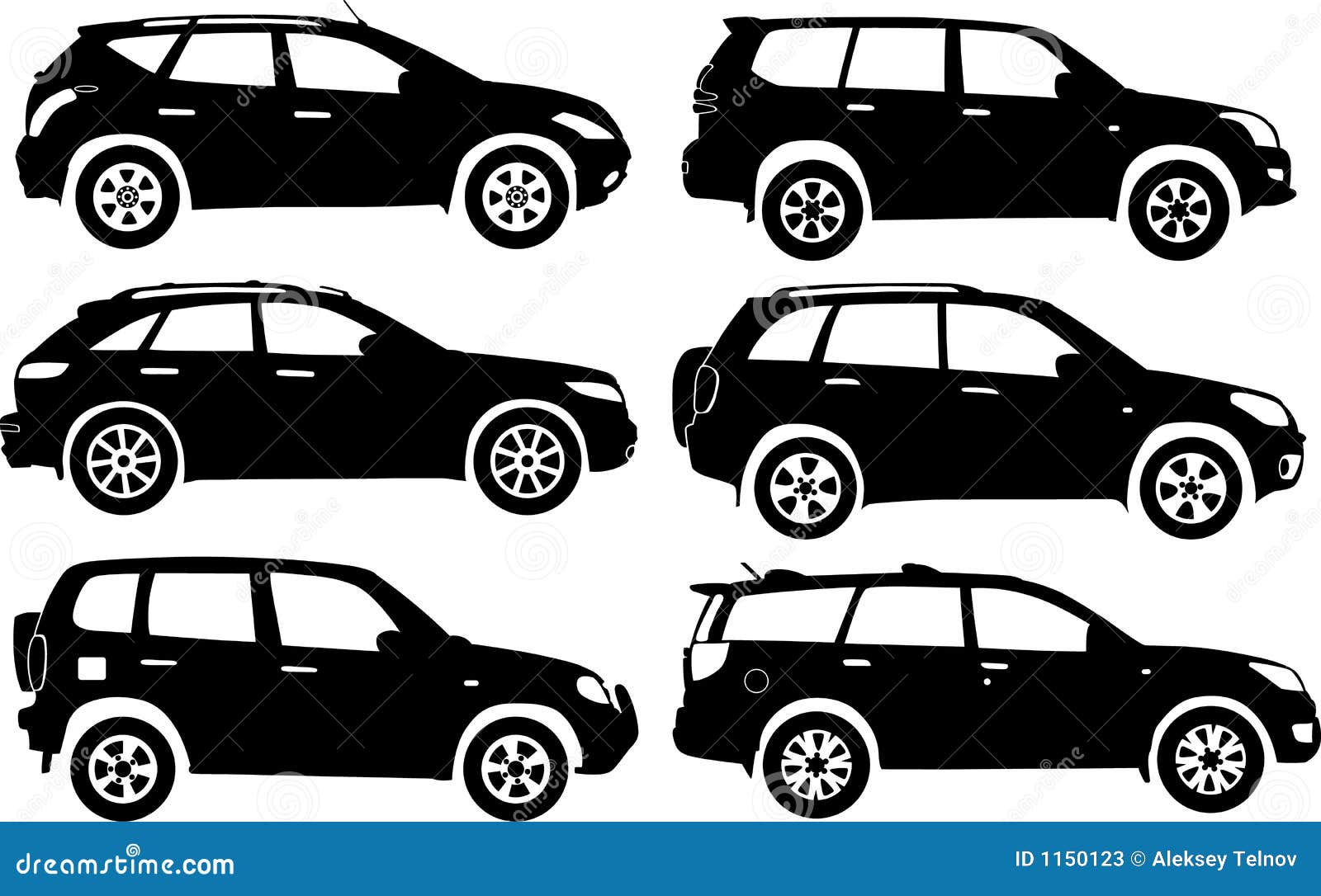 Silhouette cars, vector stock vector. Illustration of vehicle - 1150123