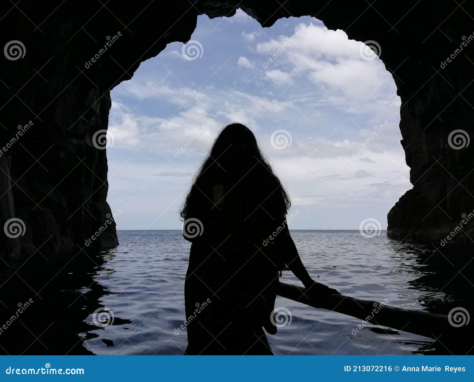Silhouette in a Cave stock photo. Image of cave, chill - 213072216