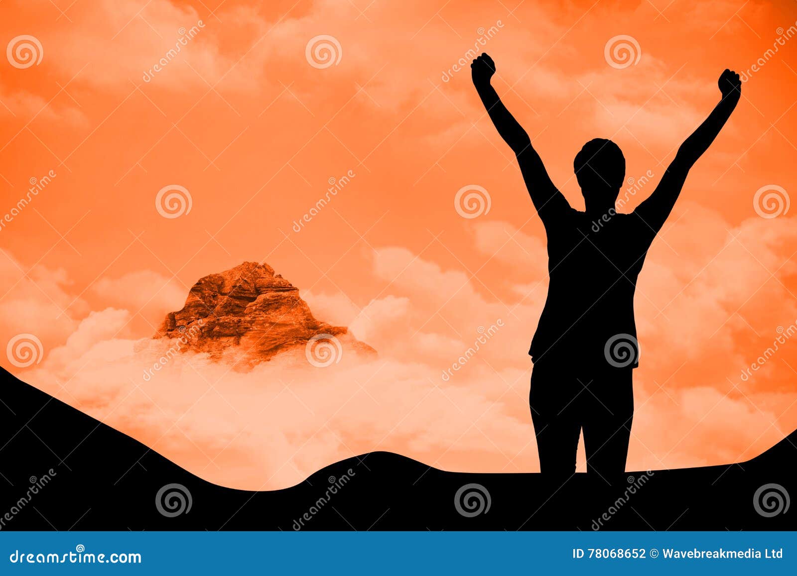 Cheering Person With Success Words Proud Of Accomplishment Stock Photo ...