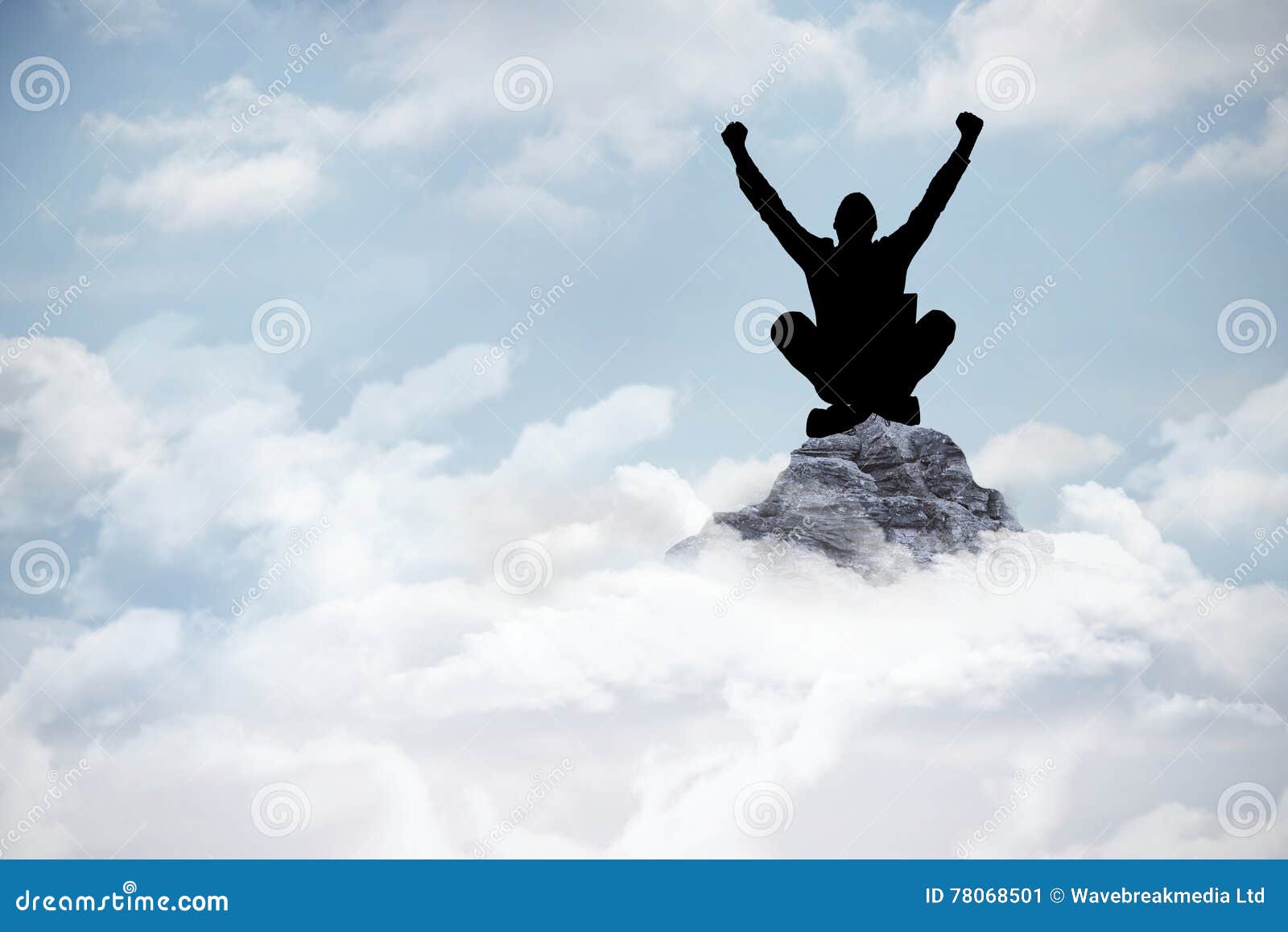 Cheering Person With Success Words Proud Of Accomplishment Stock Photo ...