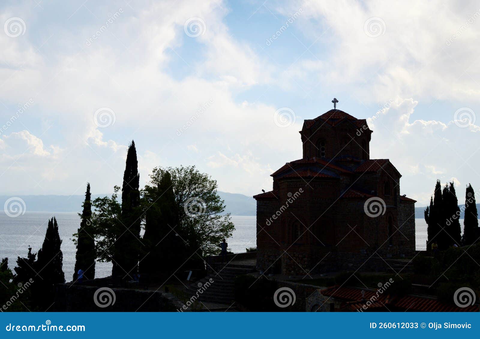 Silhouette of the Church at Dusk Stock Image - Image of cloud, dusk ...