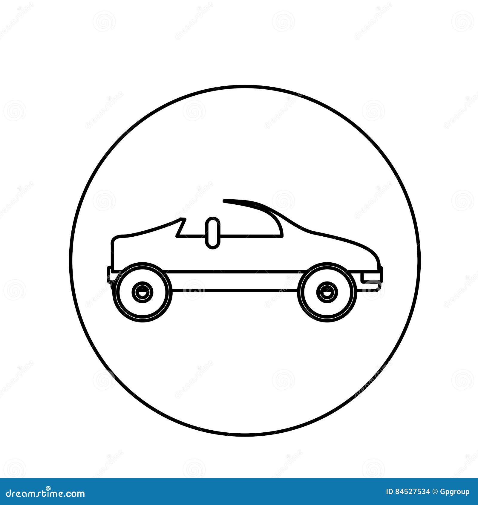 Car Convertible Silhouette Cartoon Vector | CartoonDealer.com #43976365
