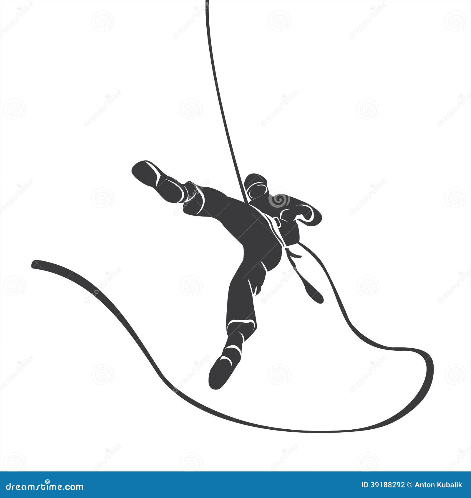 Silhouette Of A Climber, Vector Draw | CartoonDealer.com #140110776