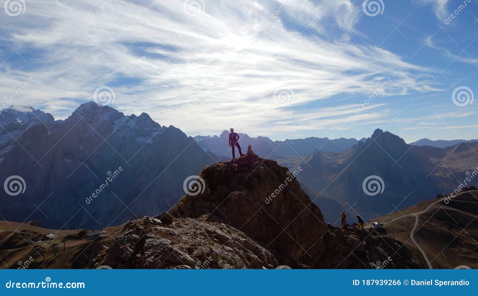 Silhouette of Climber on Top of the Summit Stock Photo - Image of ...
