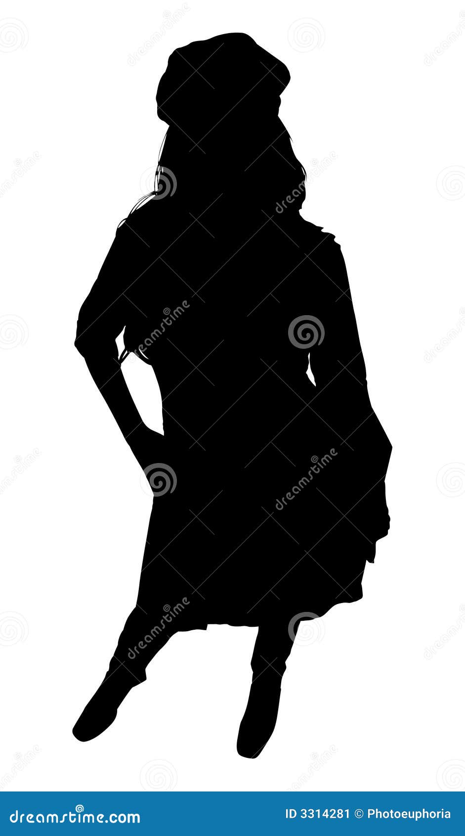 Silhouette With Clipping Path Picture. Image: 3314281