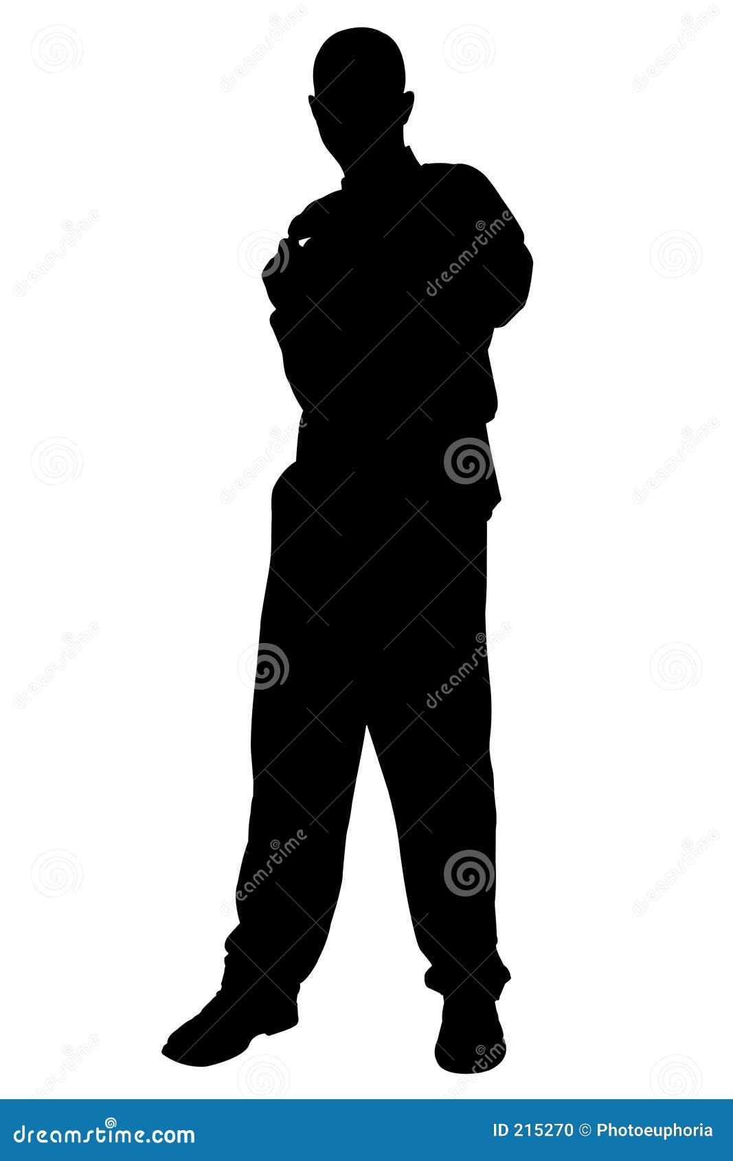 Silhouette with Clipping Path of Man Standing Stock Illustration ...
