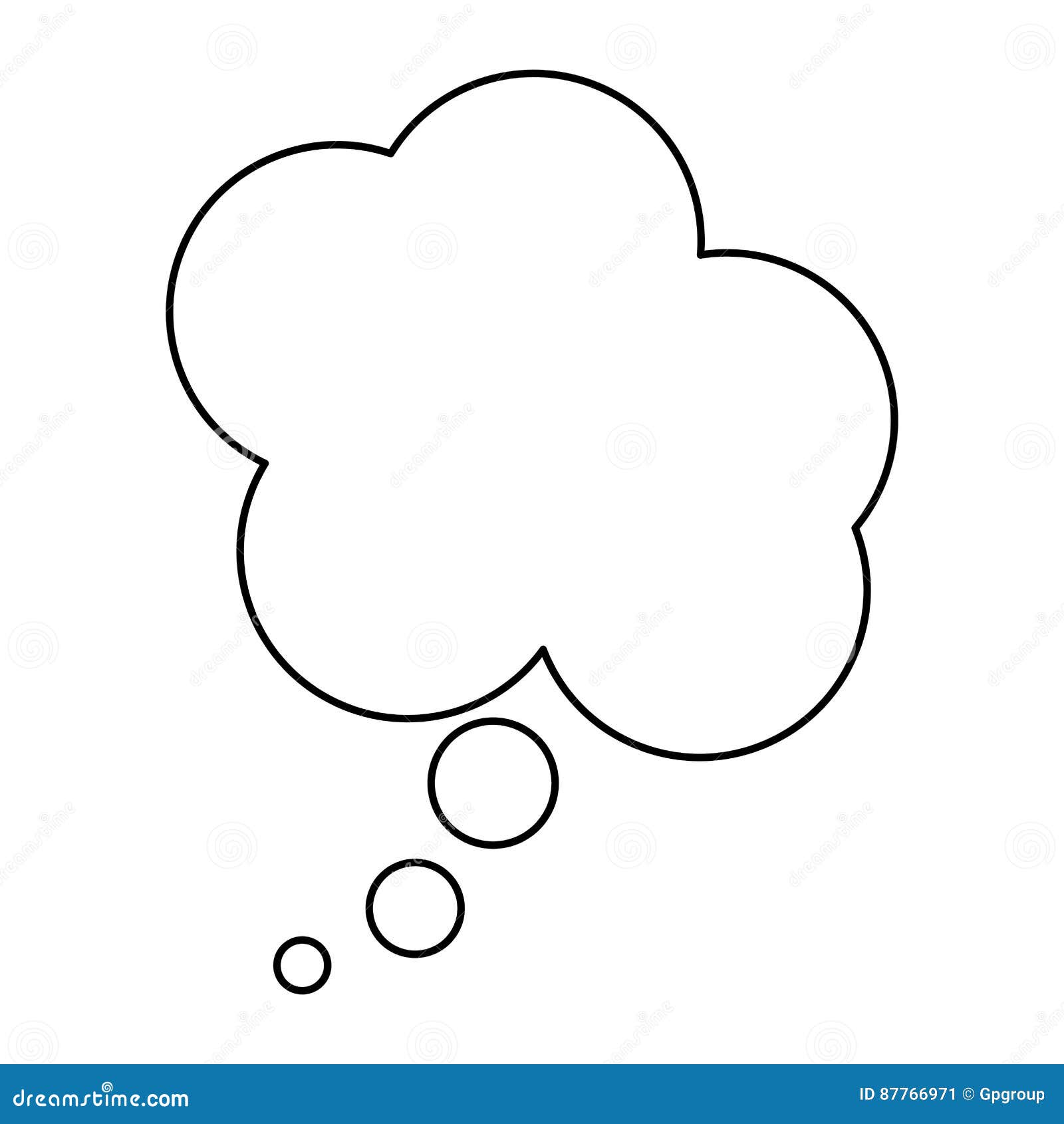 Silhouette Cloud Dialog Box Design Stock Illustration - Illustration of ...