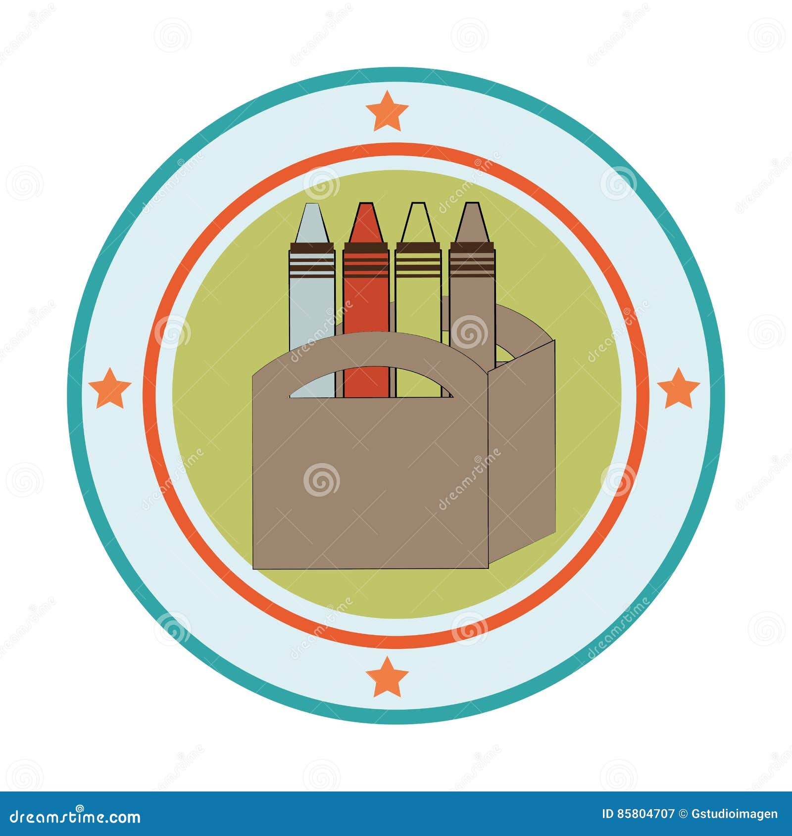 Crayons Frame Vector Illustration | CartoonDealer.com #4670540