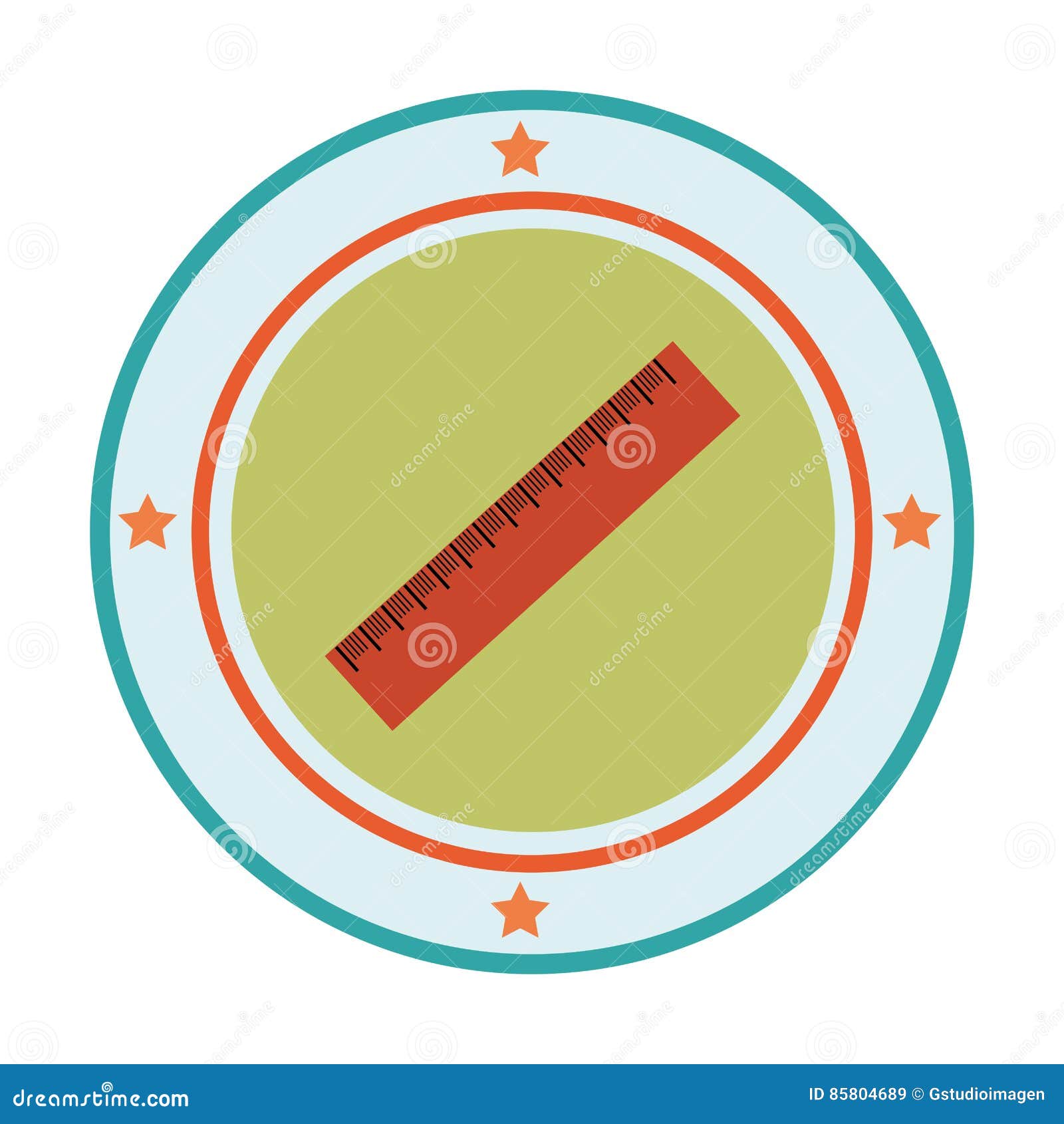 Silhouette Color with Rule in Circular Frame Stock Vector ...