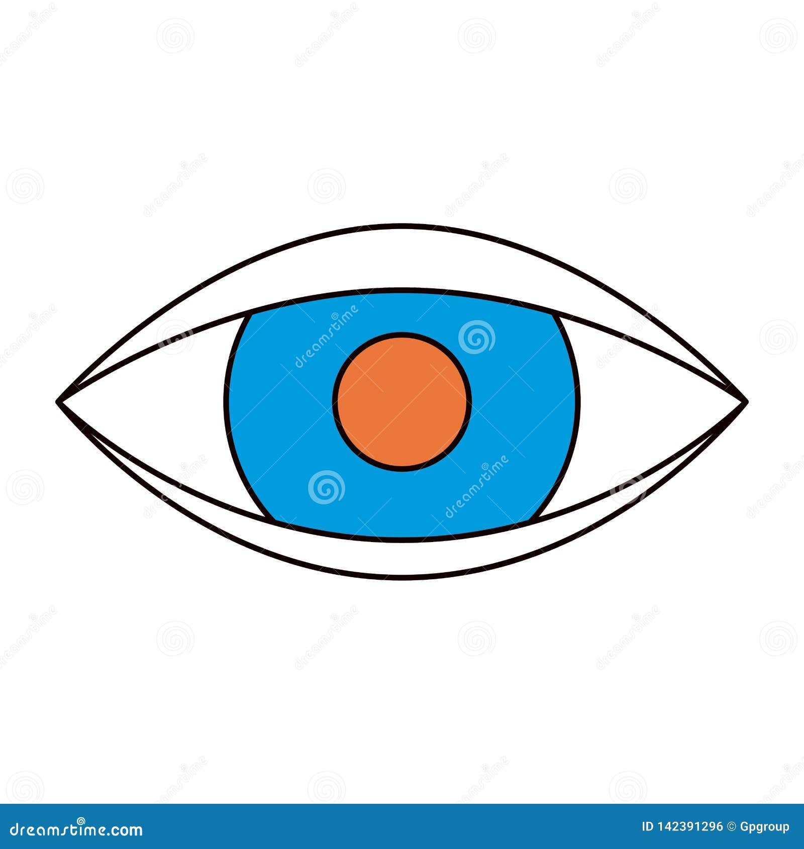 Silhouette Color Sections of Eye Symbol Browser Stock Vector ...