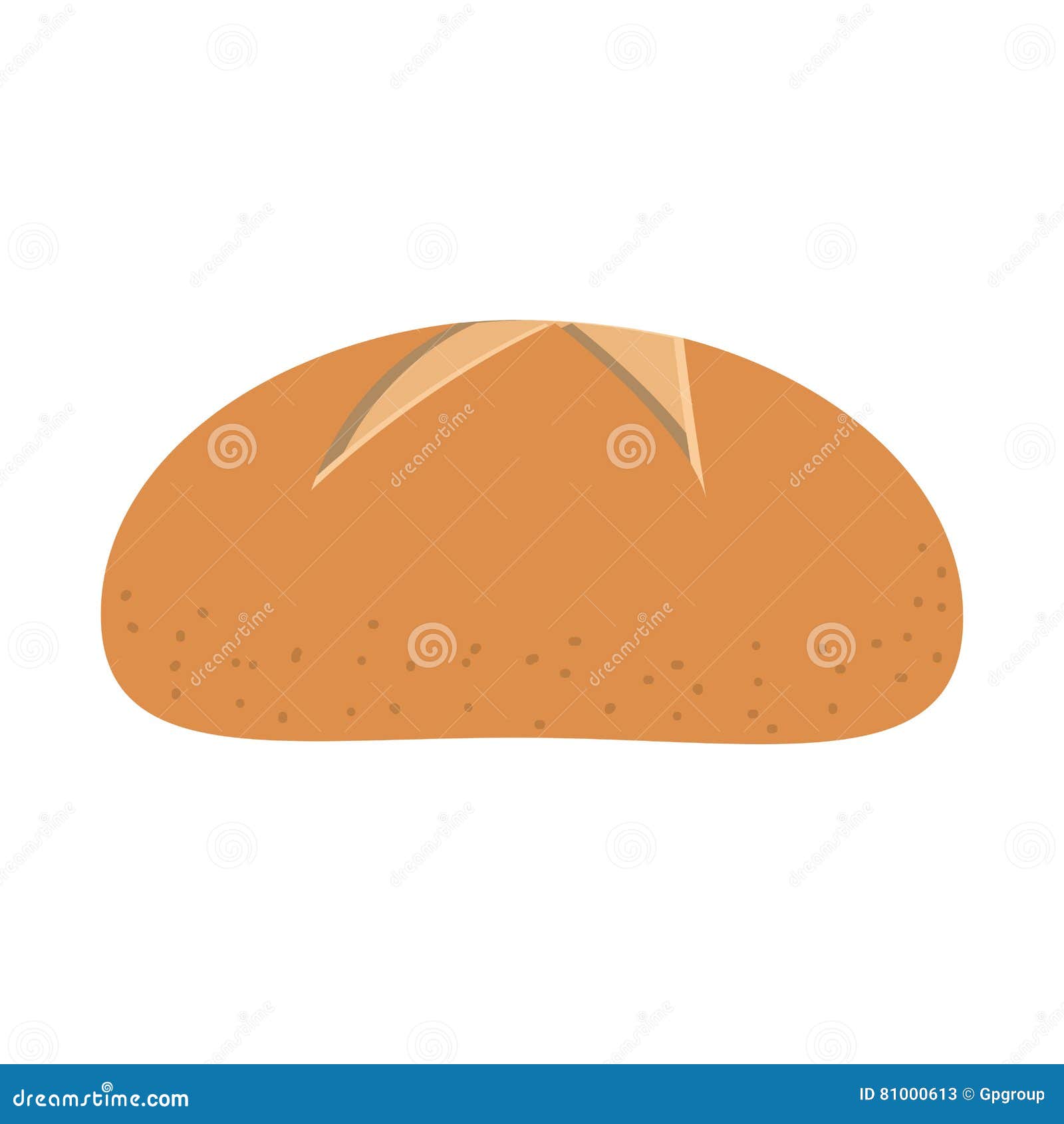 Silhouette Colorful with Big Bread Stock Vector - Illustration of slice ...