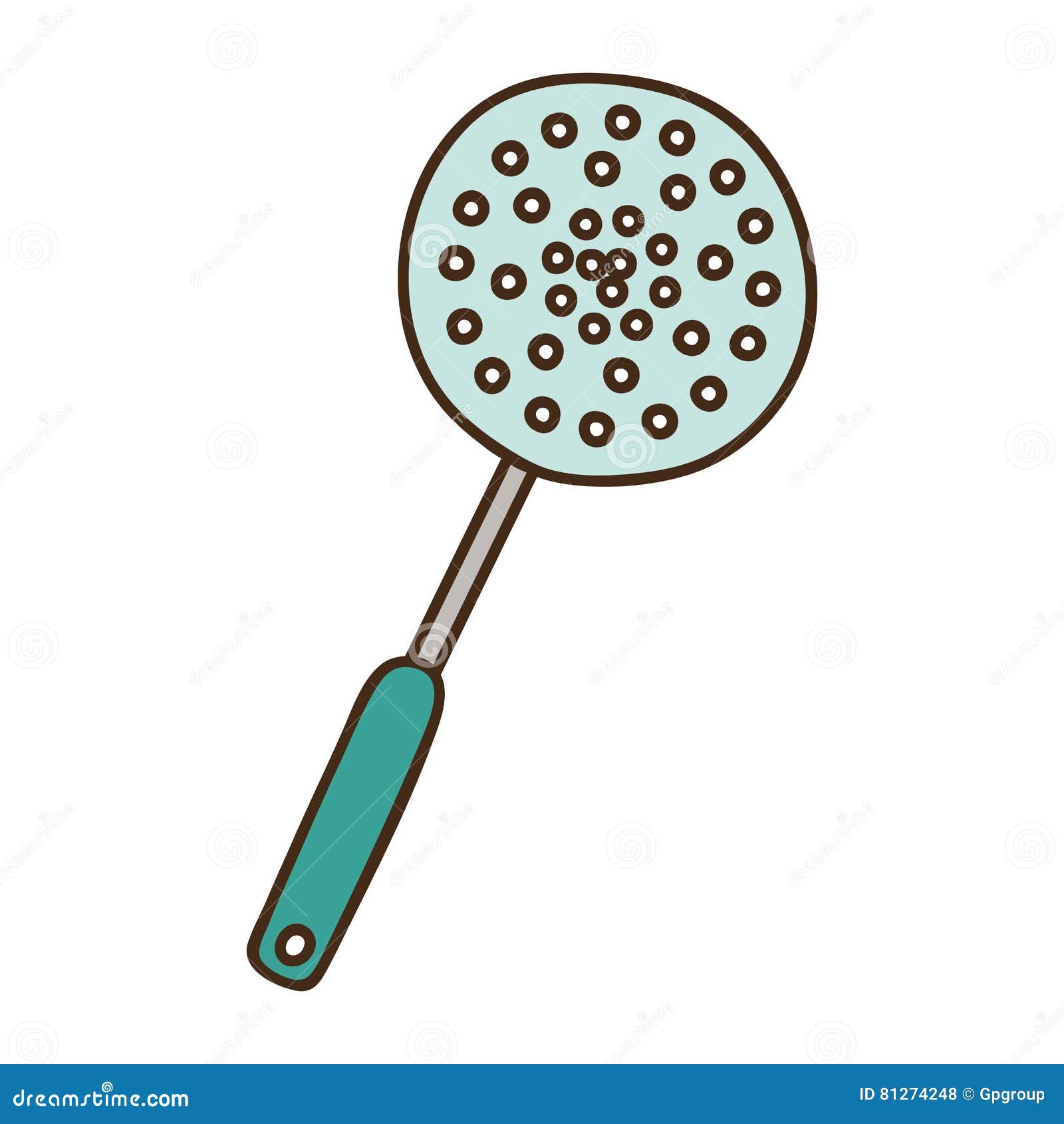 Silhouette Colorful with Frying Spoon Stock Vector - Illustration of ...