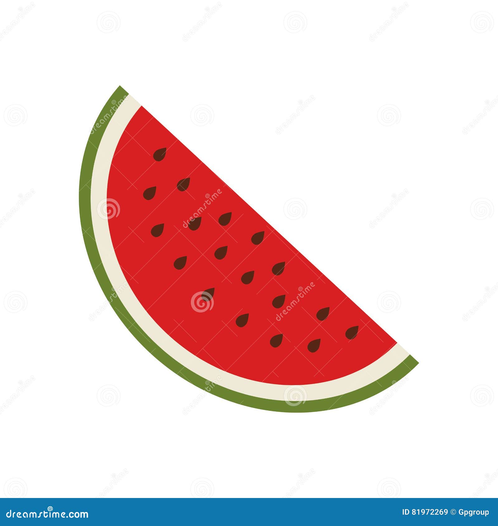 Silhouette Colorful with Slice Watermelon Stock Illustration ...