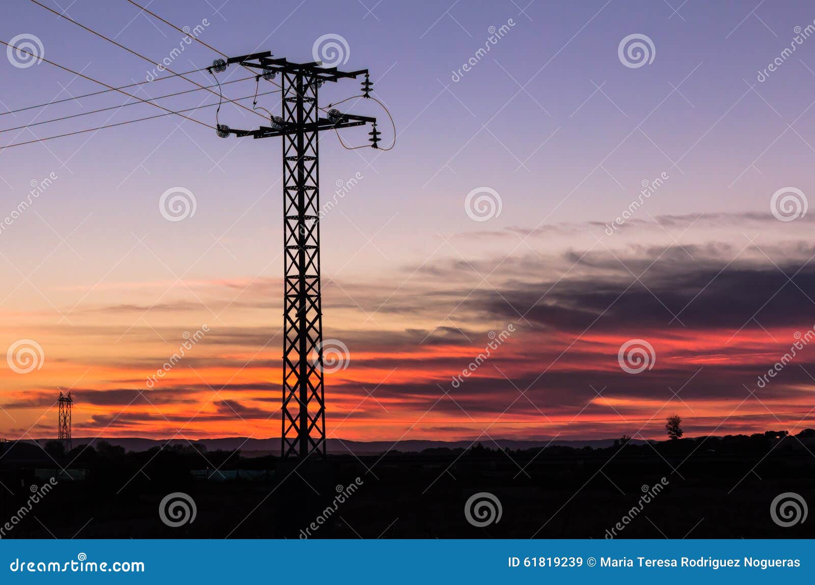 Sun And Silhouette Of A Communications Antenna Stock Photography ...