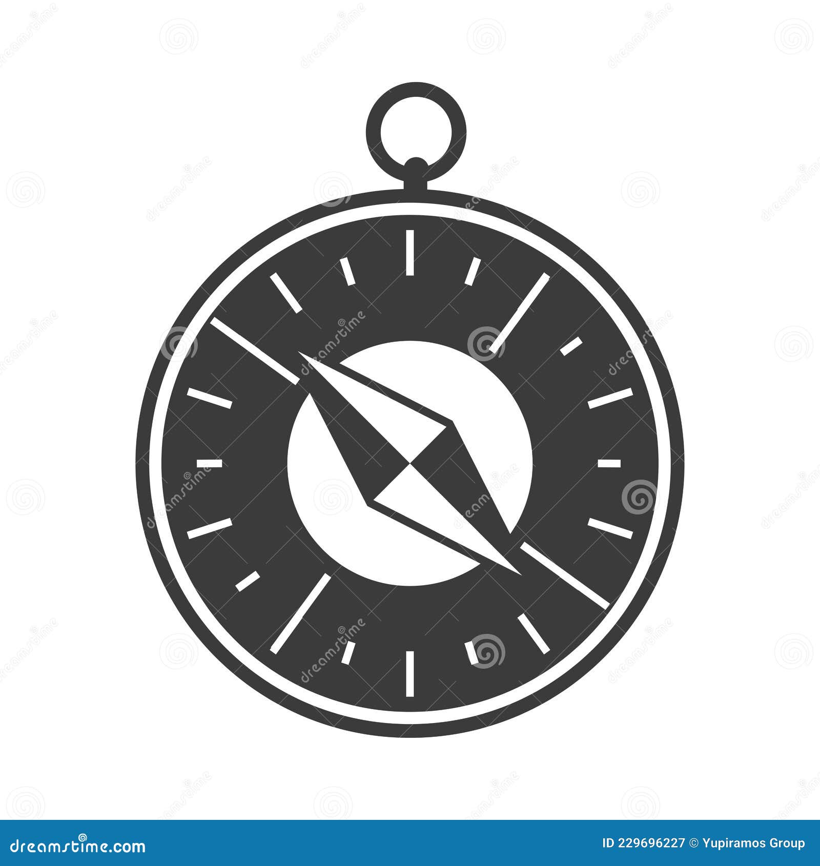 Map And Compass Orientation Tools Icon Vector Sign And Symbol Isolated ...