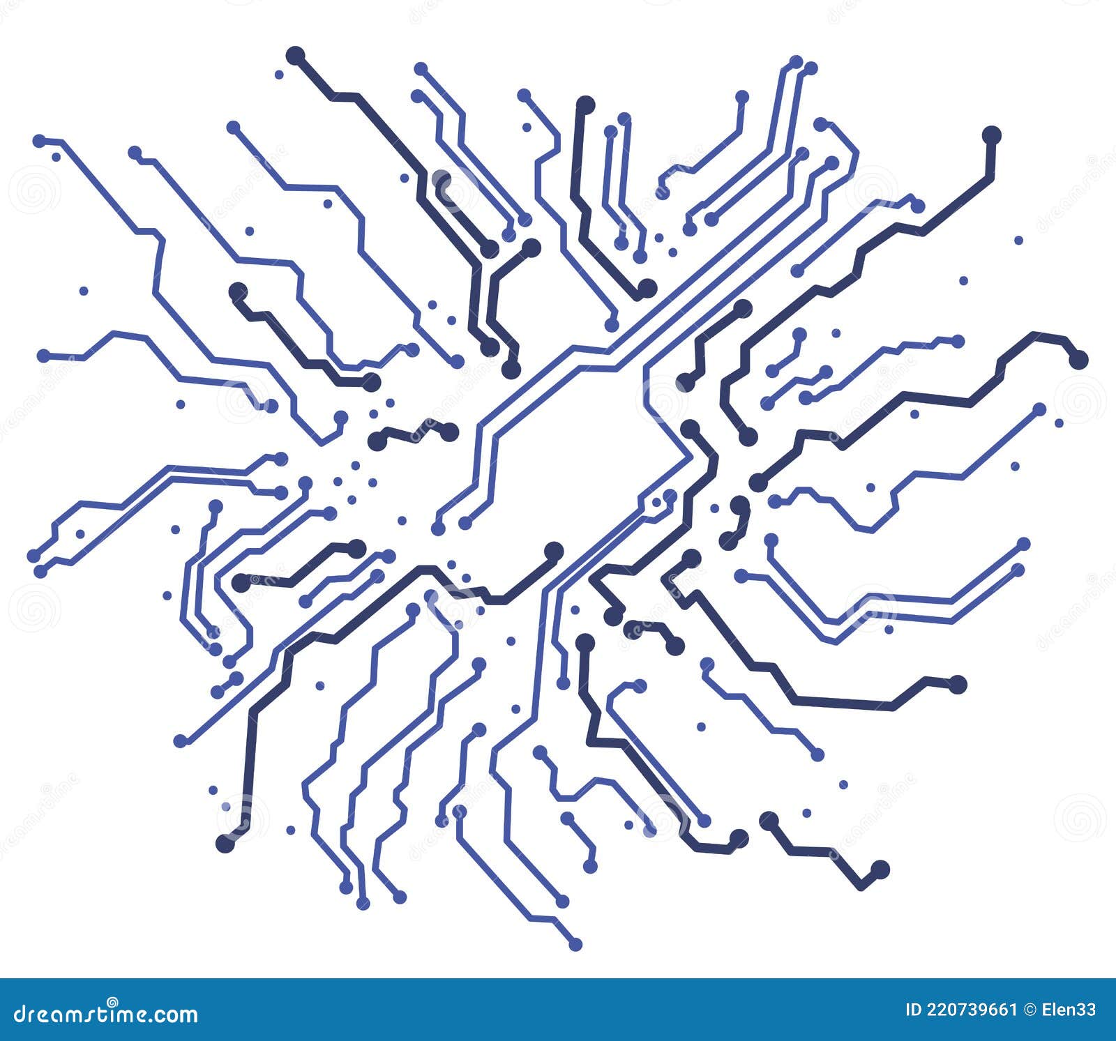 Silhouette Computer Motherboard for the Design of the Company`s it Site ...