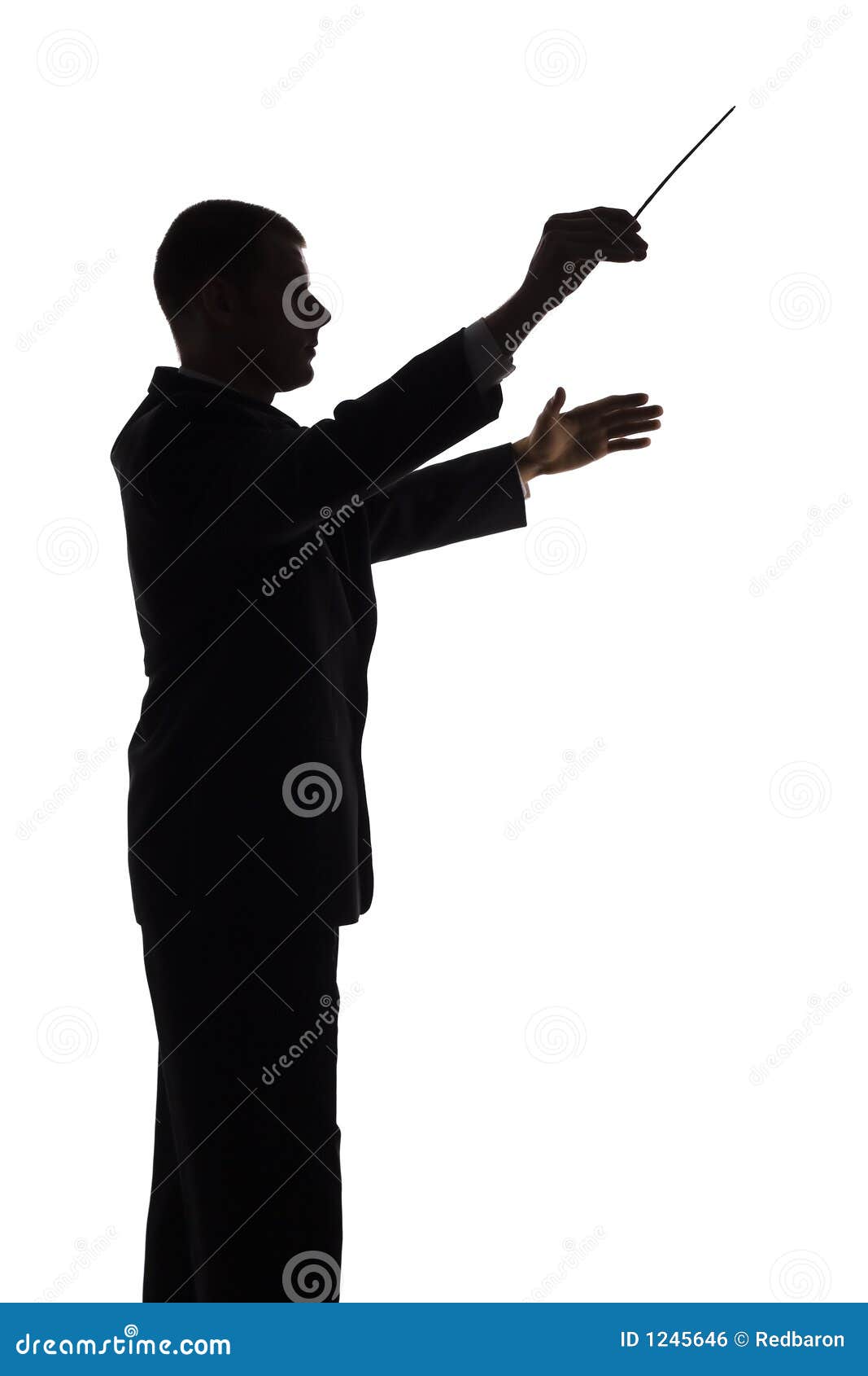 Silhouette of conductor stock photo. Image of executive - 1245646
