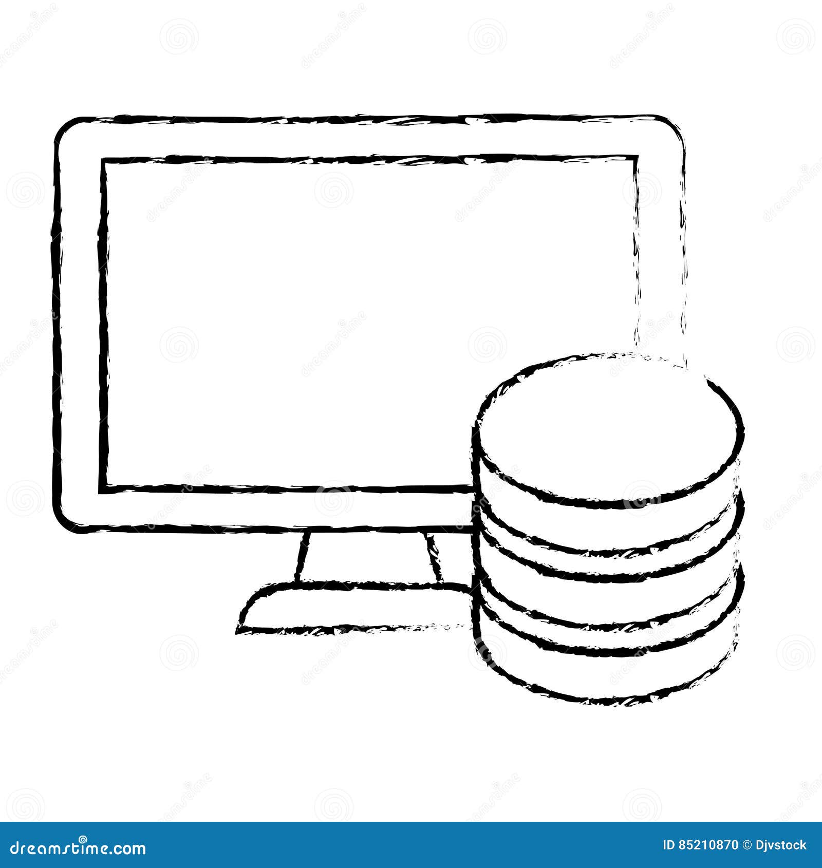 Silhouette Connected Computer Banner Server Design Stock Illustration ...