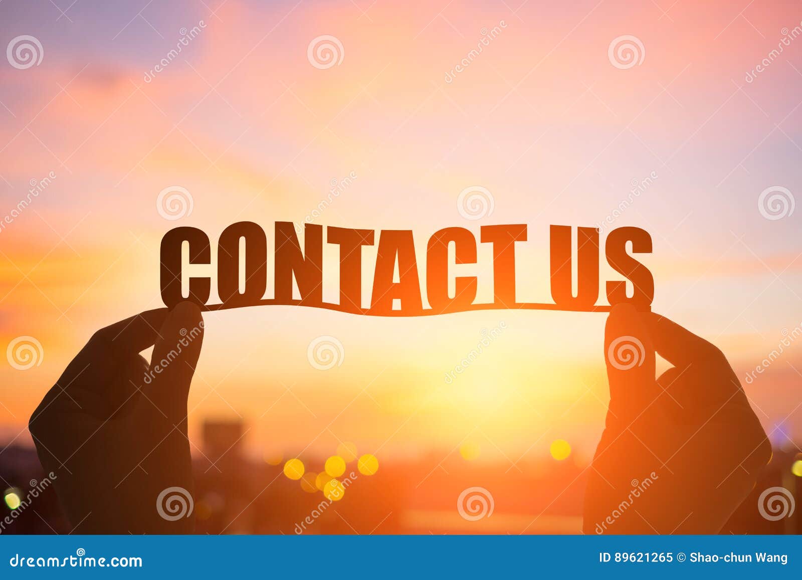 Silhouette contact us word stock illustration. Illustration of ...