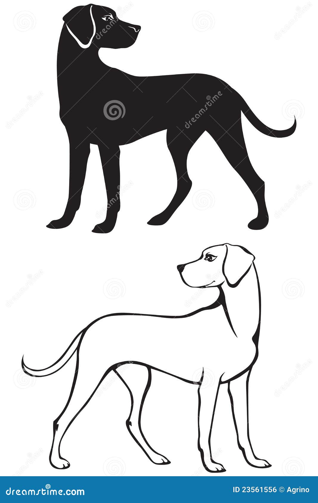 Silhouette Contour Dog Stock Illustrations – 10,093 Silhouette Contour ...