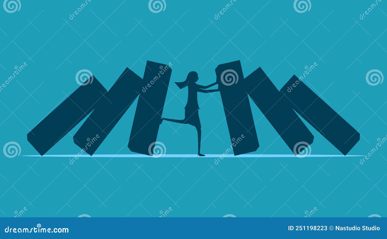 The Silhouette Controls The Risk. Push The Falling Square Blocks ...