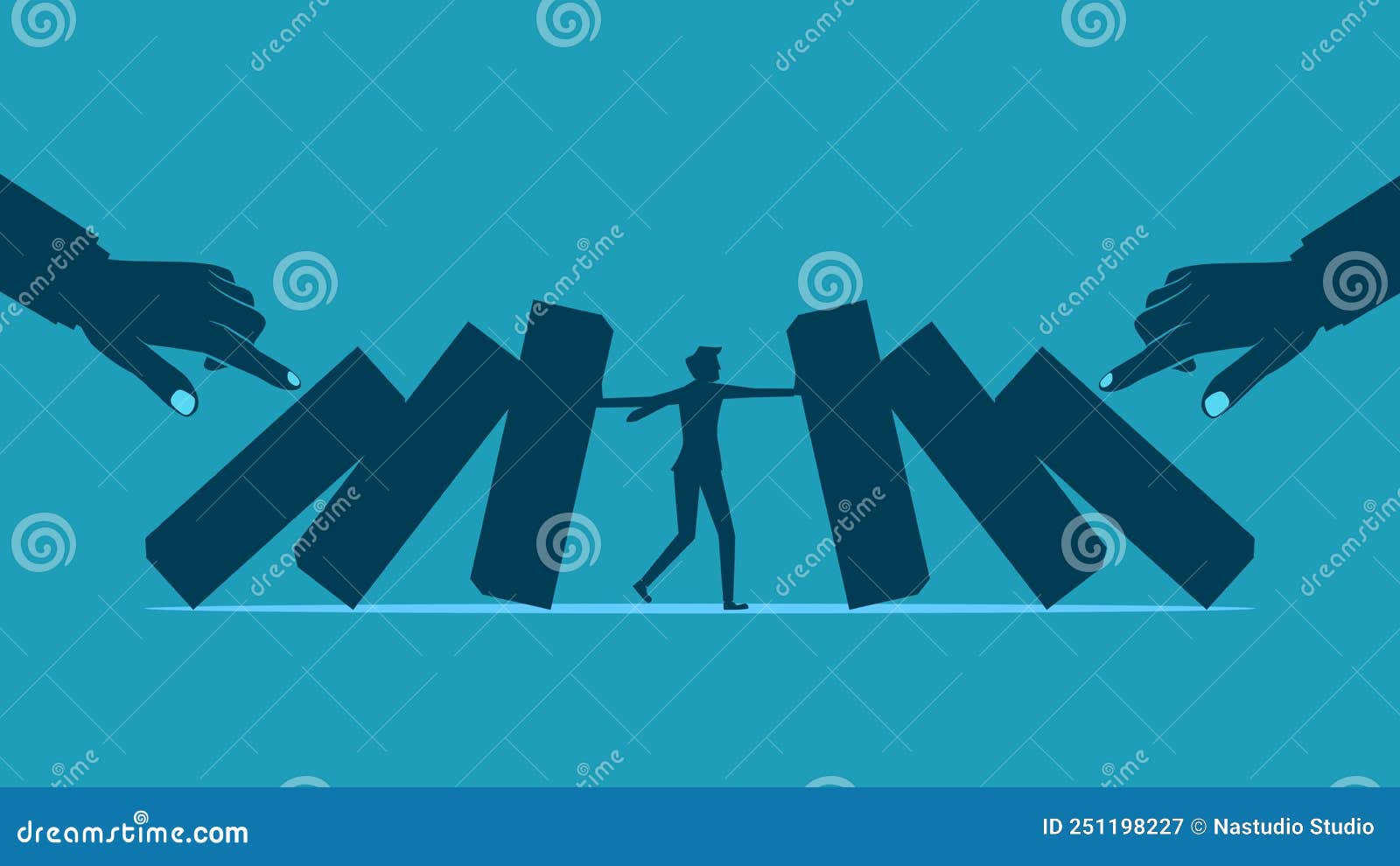 The Silhouette Controls The Risk. Push The Falling Square Blocks ...