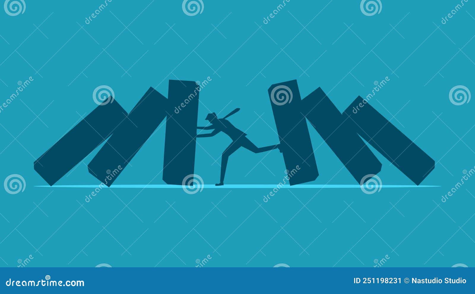 The Silhouette Controls The Risk. Push The Falling Square Blocks ...