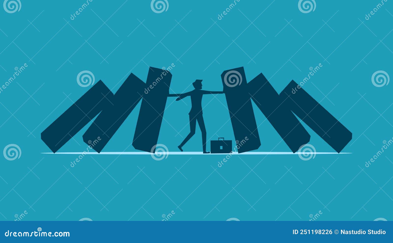 The Silhouette Controls the Risk. Push the Falling Square Blocks Stock ...