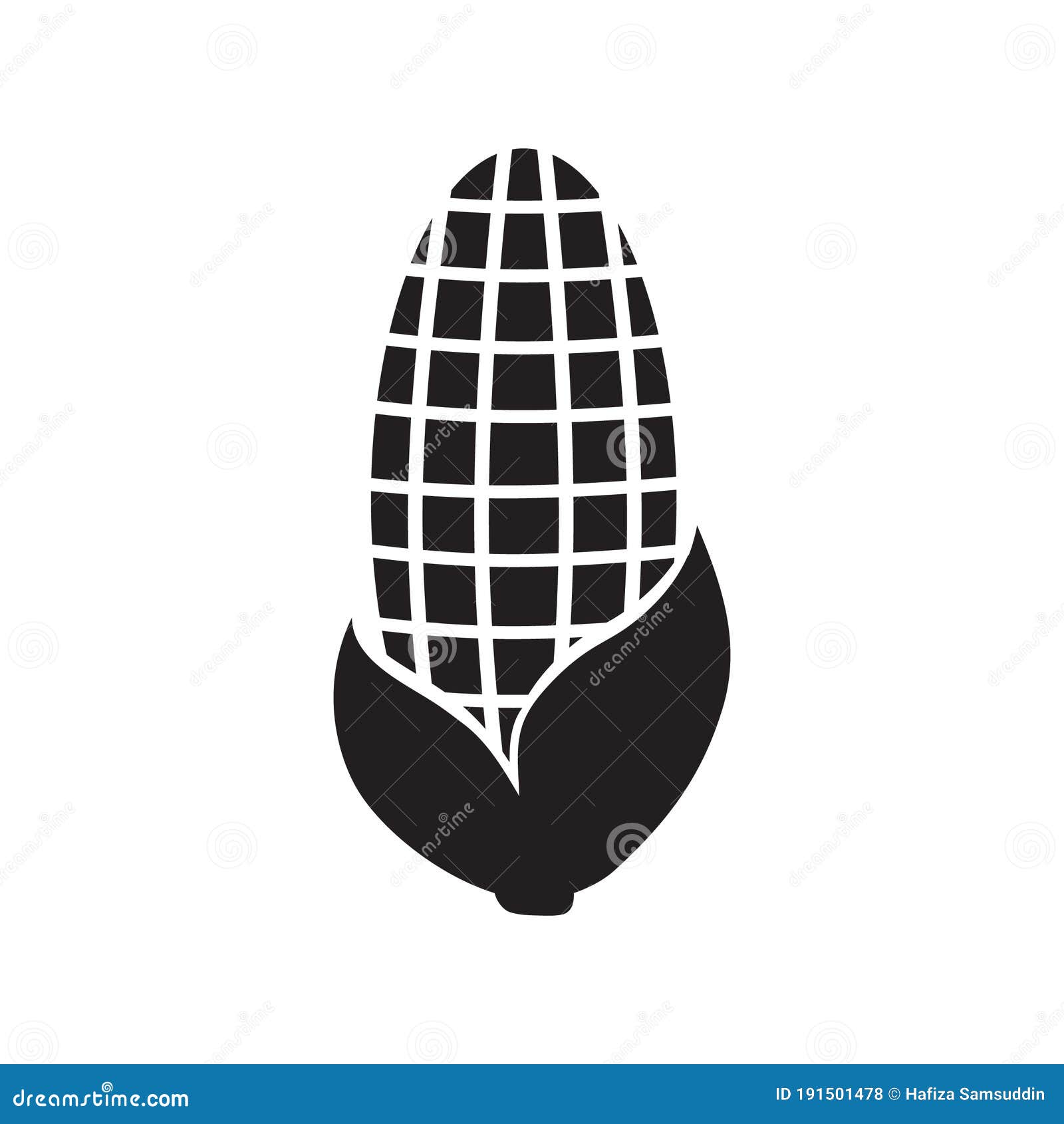 Silhouette of Corn. Vector Illustration Decorative Design Stock Vector ...