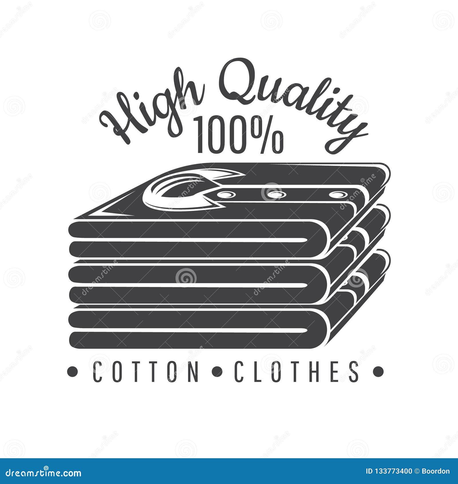 Silhouette of Cotton Stack of Shirts. Logo for Textile, Fabric, Cloth ...