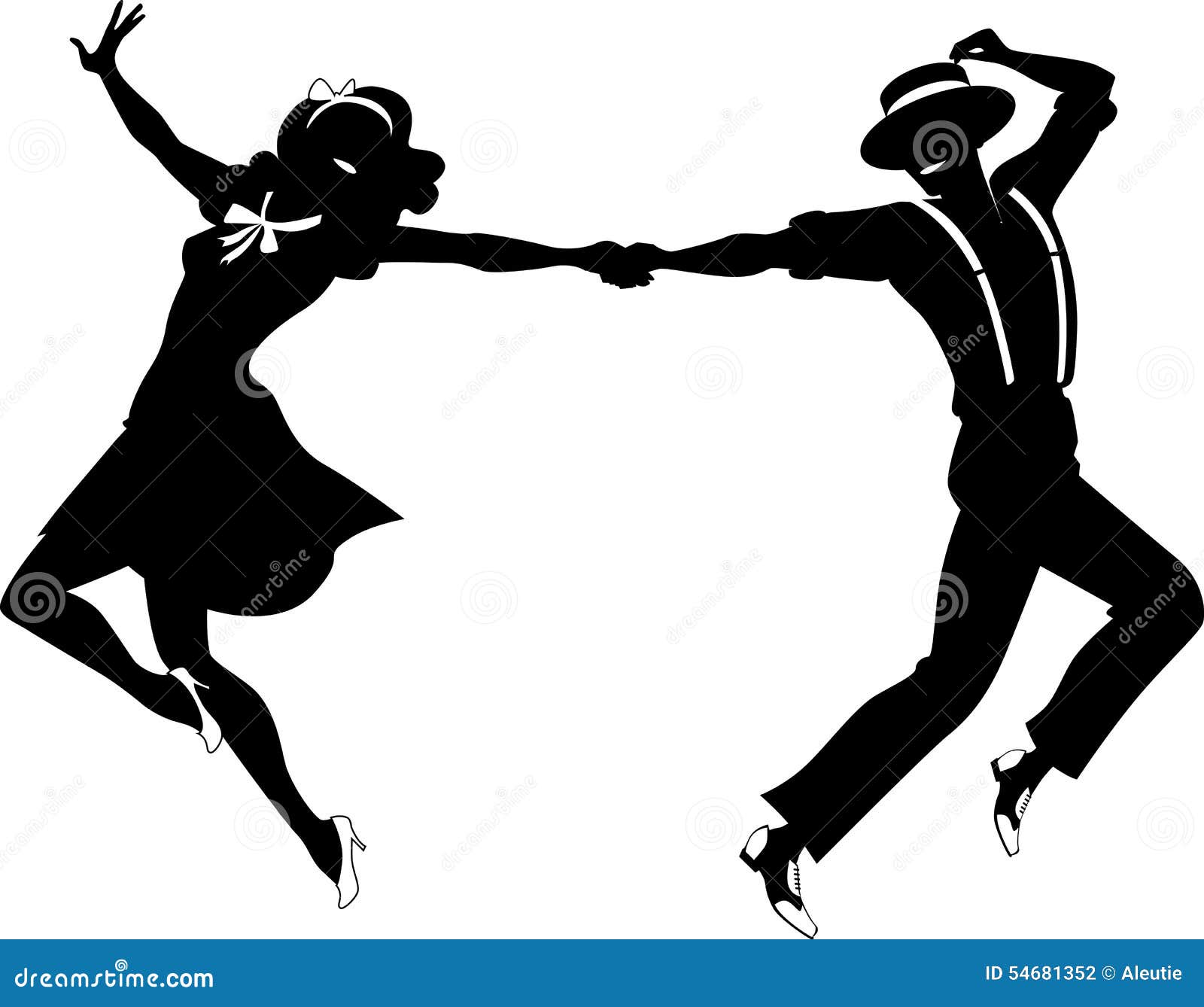 Silhouette of a Couple Dancing Stock Vector - Illustration of vector ...