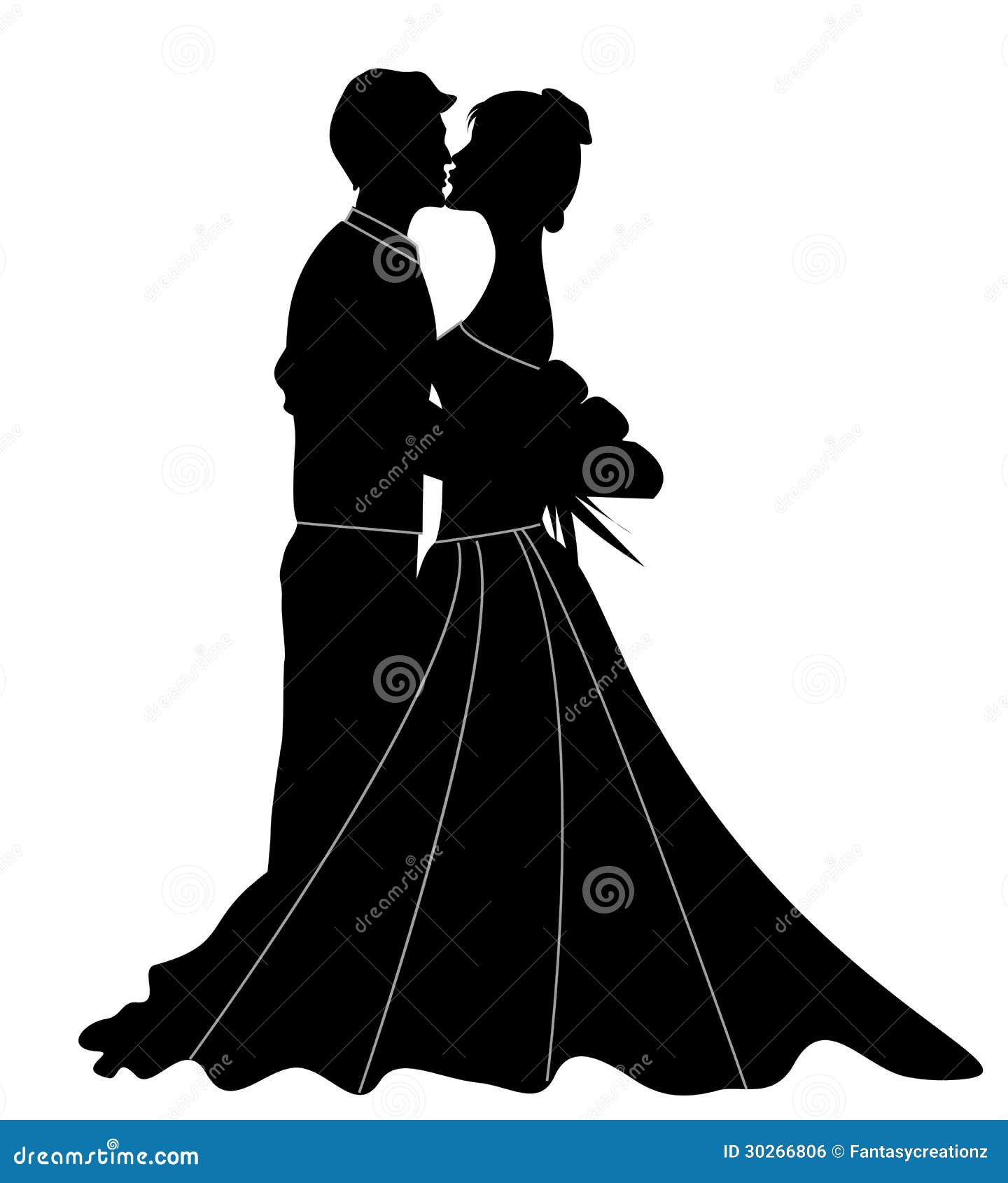 Couple Silhouette stock vector. Illustration of grey - 30266806