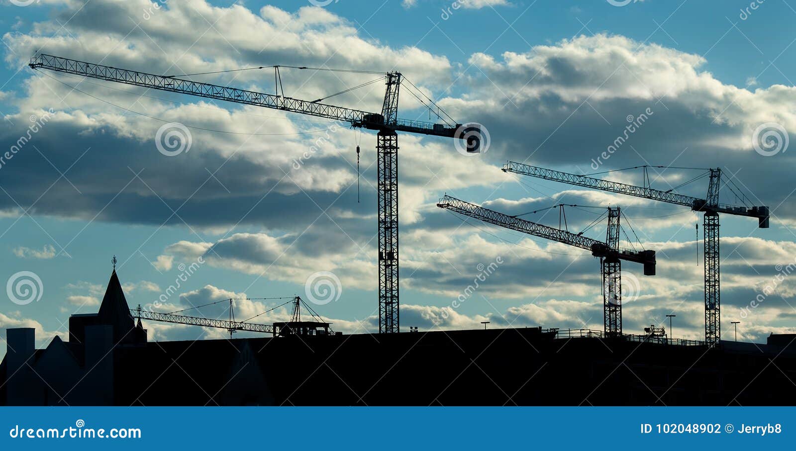 Gantry Construction Cranes stock photo. Image of steel - 102048902