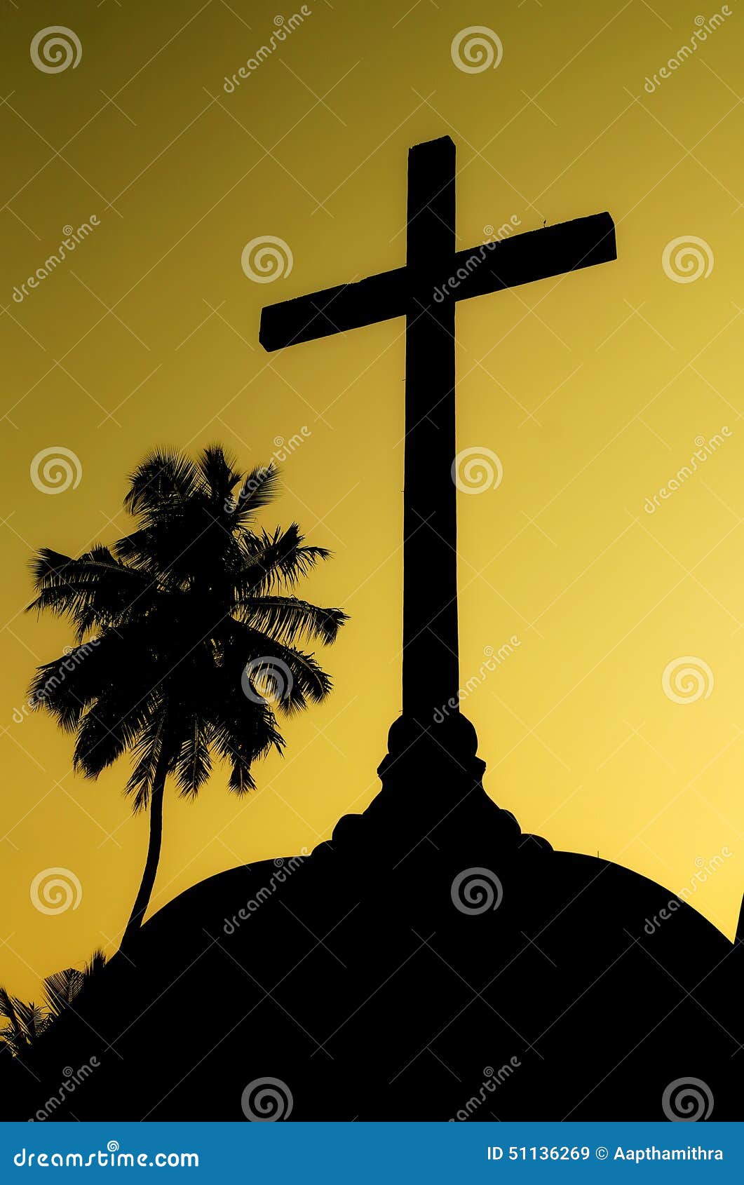 Silhouette of the cross stock image. Image of classic - 51136269