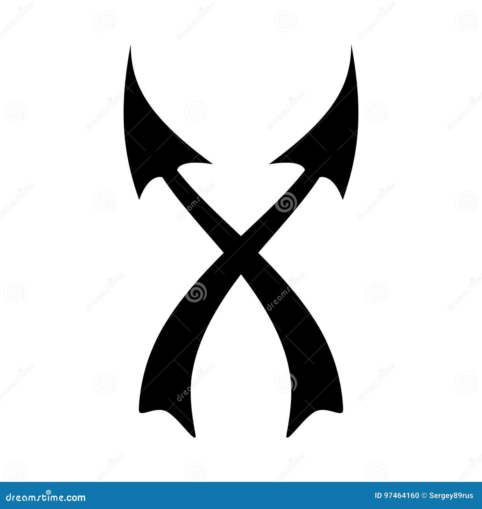 Silhouette of the Crossed Arrows. Stock Vector - Illustration of ...