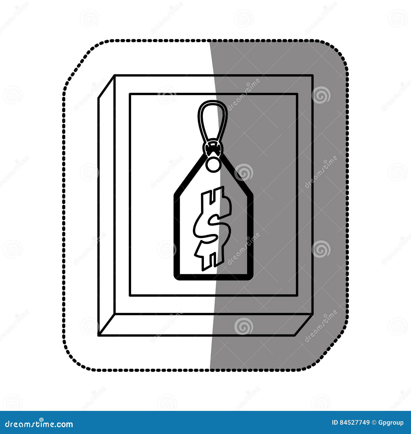 Curved One Dollar Bill Cartoon Vector | CartoonDealer.com #34905701