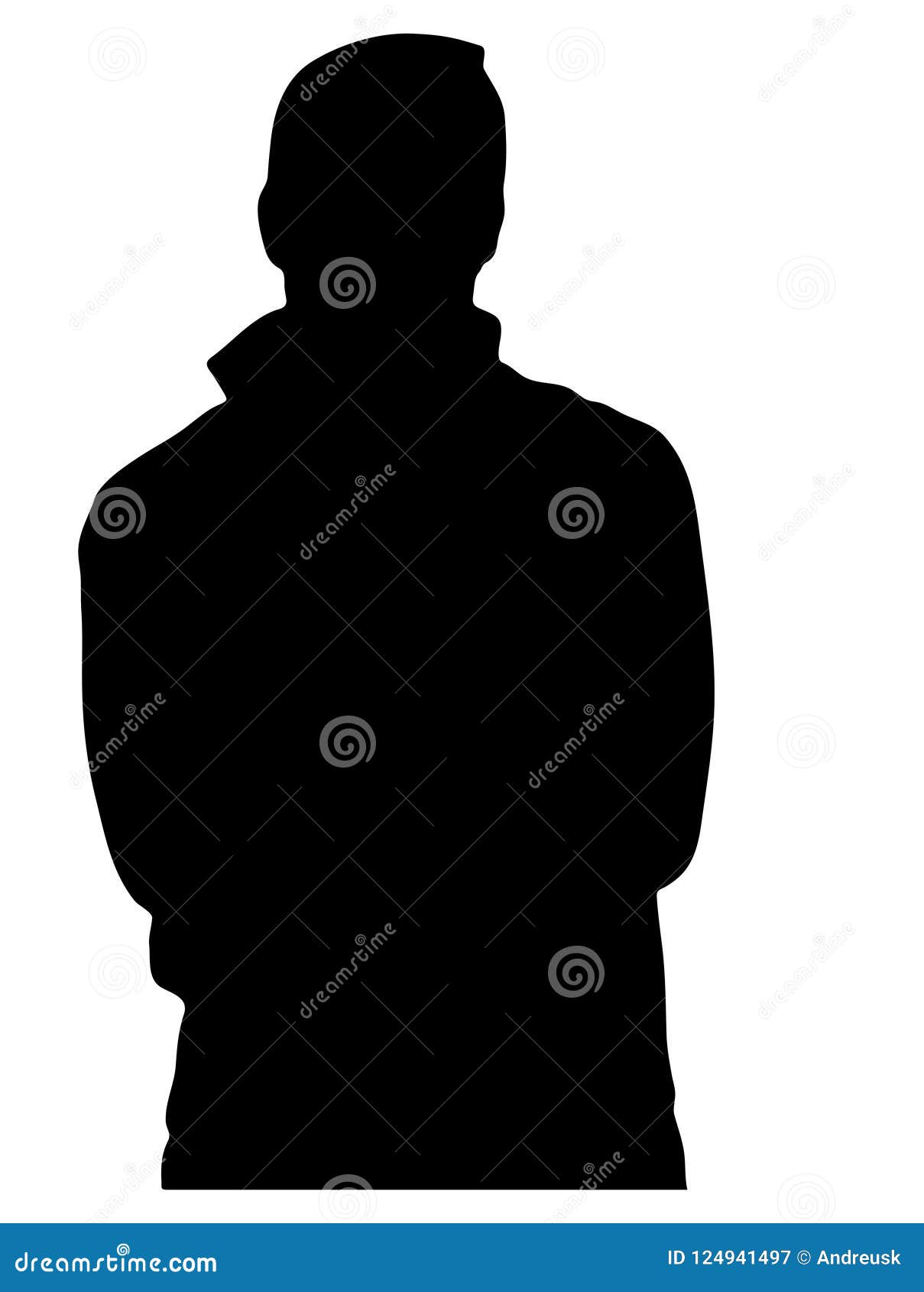 Silhouette D'homme Inconnu Dans Le Profil Illustration de Vecteur ...