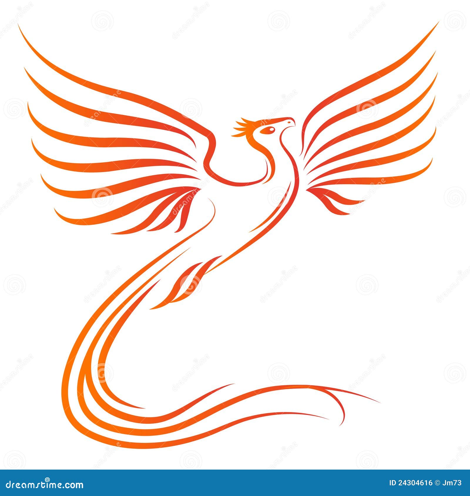 Silhouette D'oiseau De Phoenix Illustration de Vecteur - Illustration ...