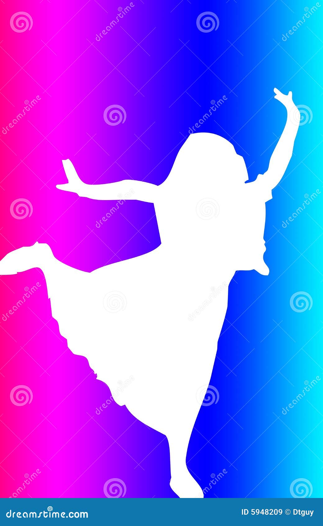 The silhouette of dancer stock illustration. Illustration of ...