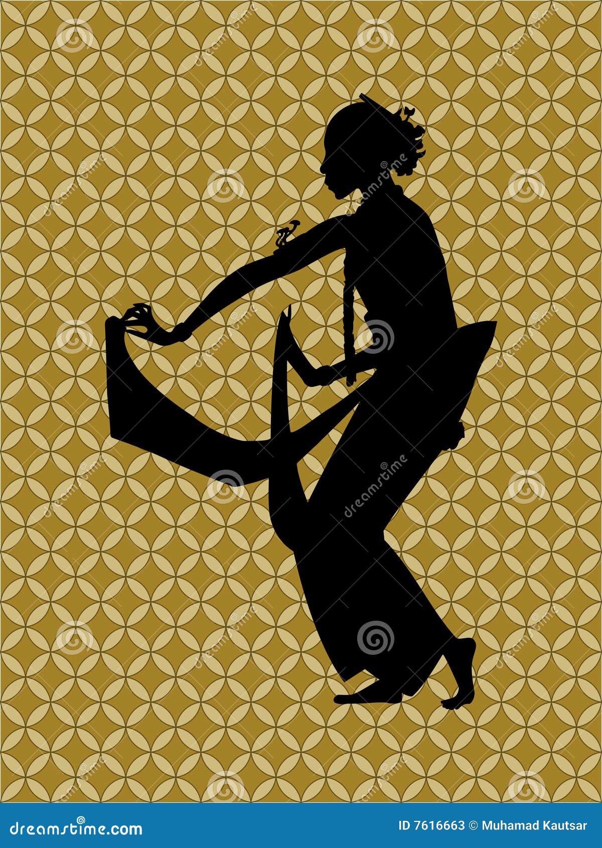 Silhouette Dancer Batik Background Stock Illustrations – 8 Silhouette ...