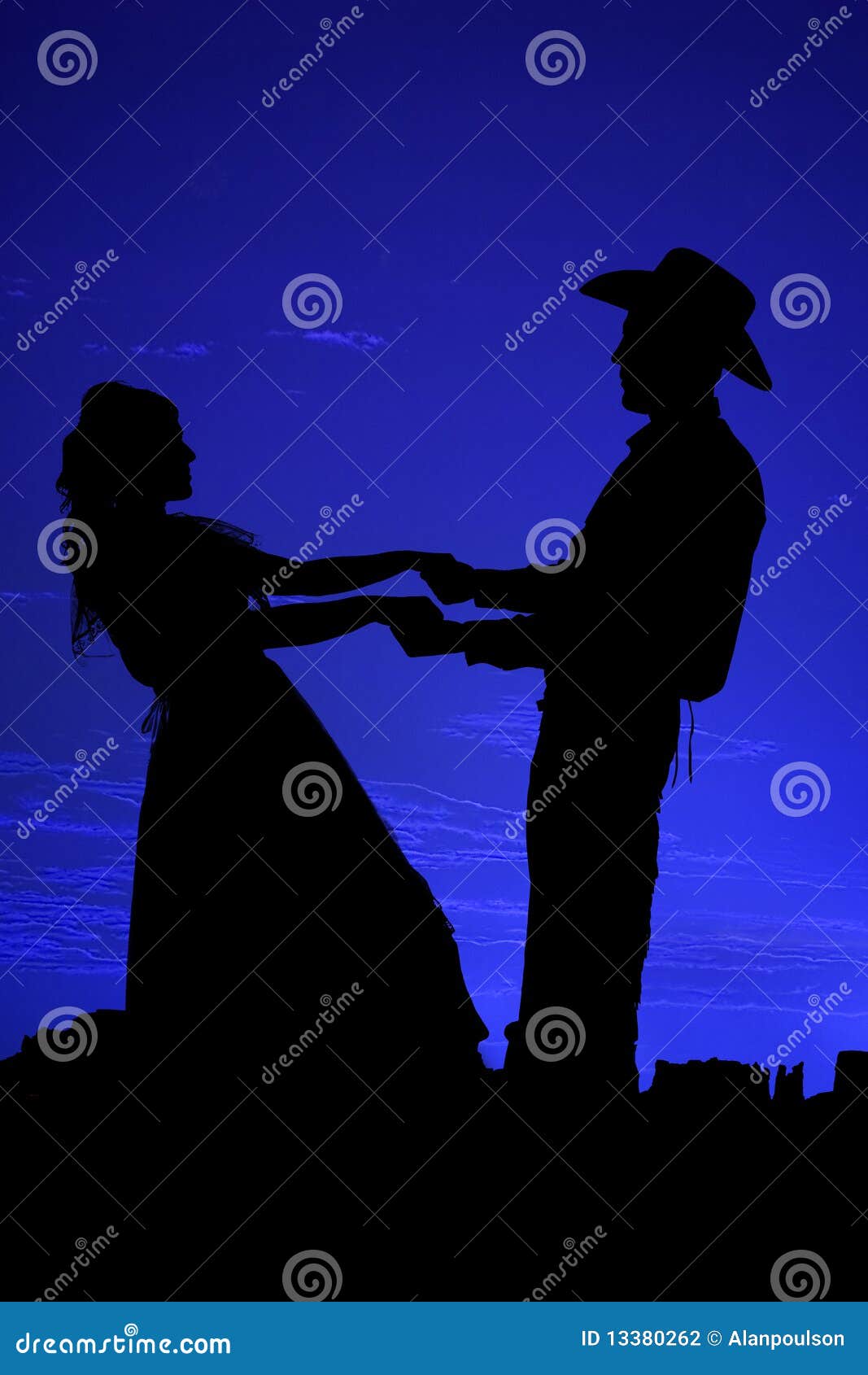 Silhouette dancing couple stock photo. Image of pretty - 13380262