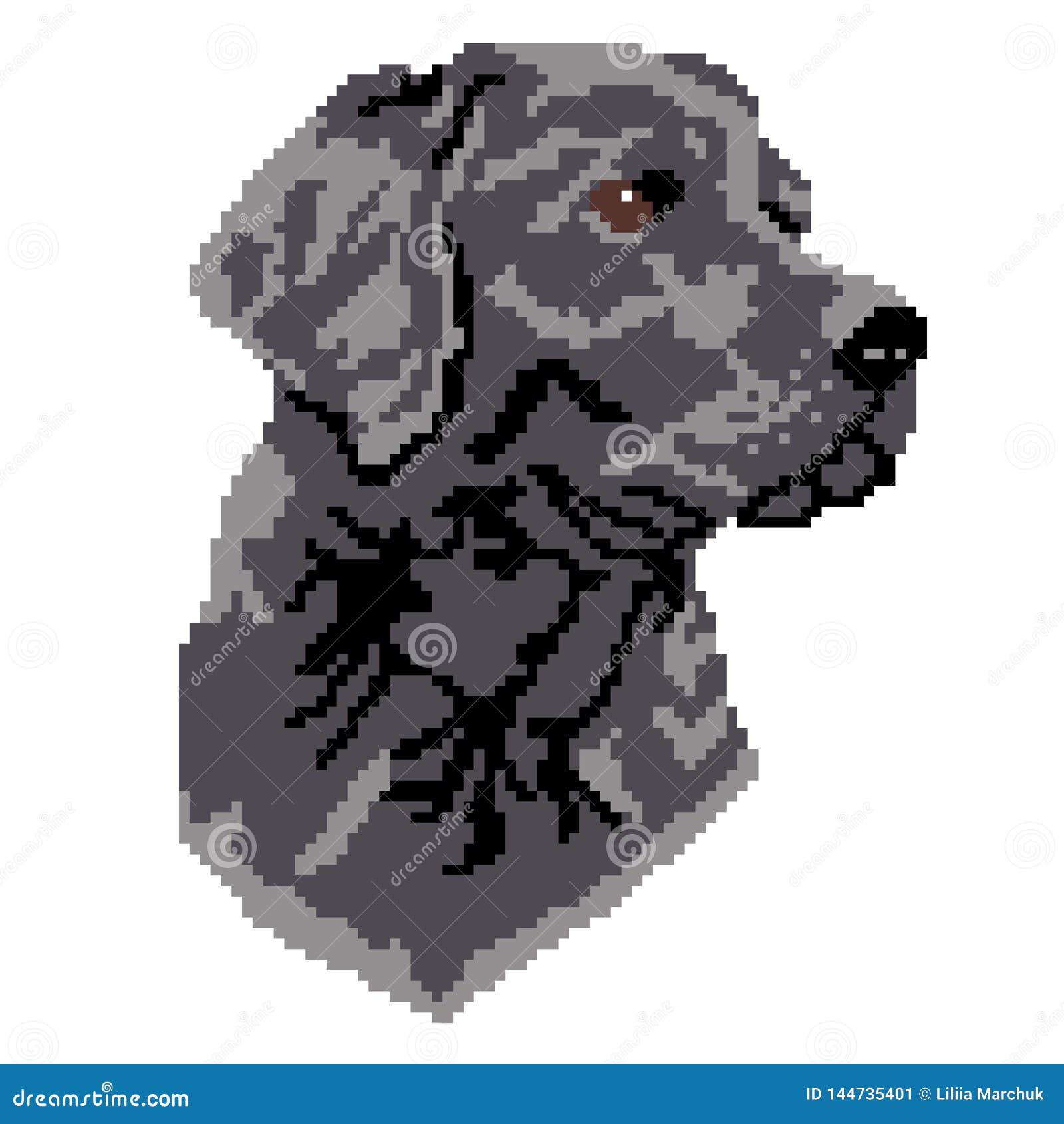 The Silhouette of a Dark Dog Breed Labrador is a Muzzle, the Head is ...