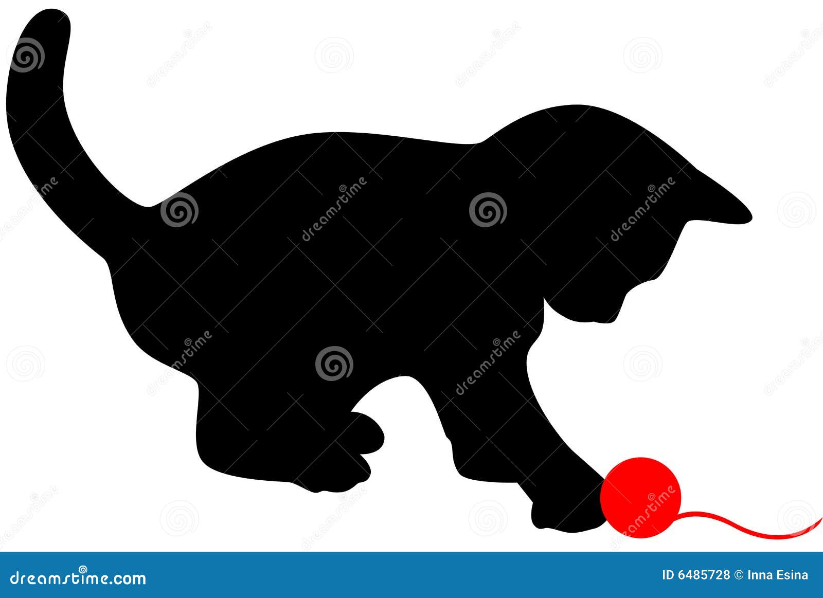 Silhouette de chat illustration de vecteur. Illustration du élément ...