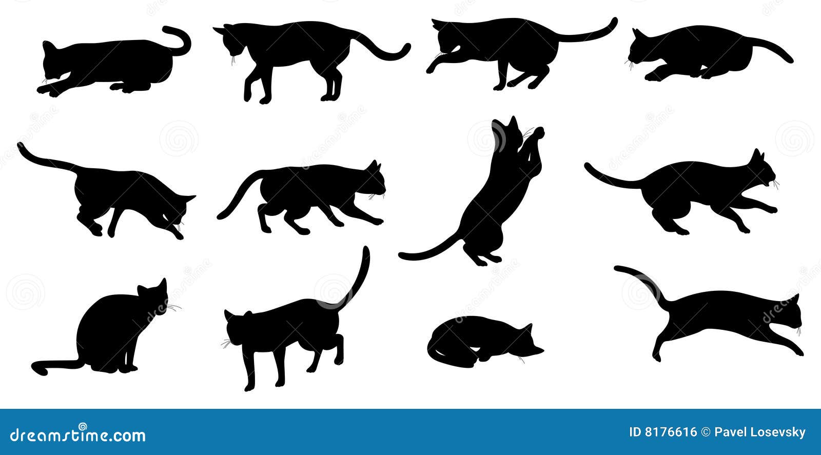 Silhouette de chat illustration stock. Illustration du tony - 8176616