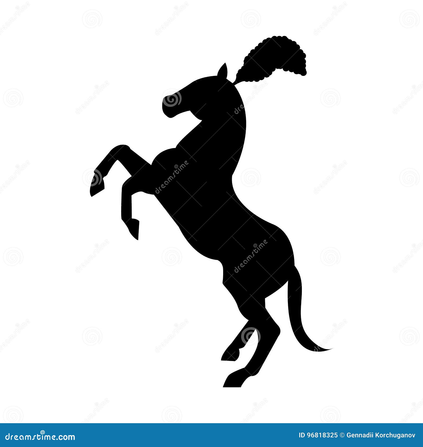 Silhouette De Cheval De Cirque Illustration de Vecteur - Illustration ...