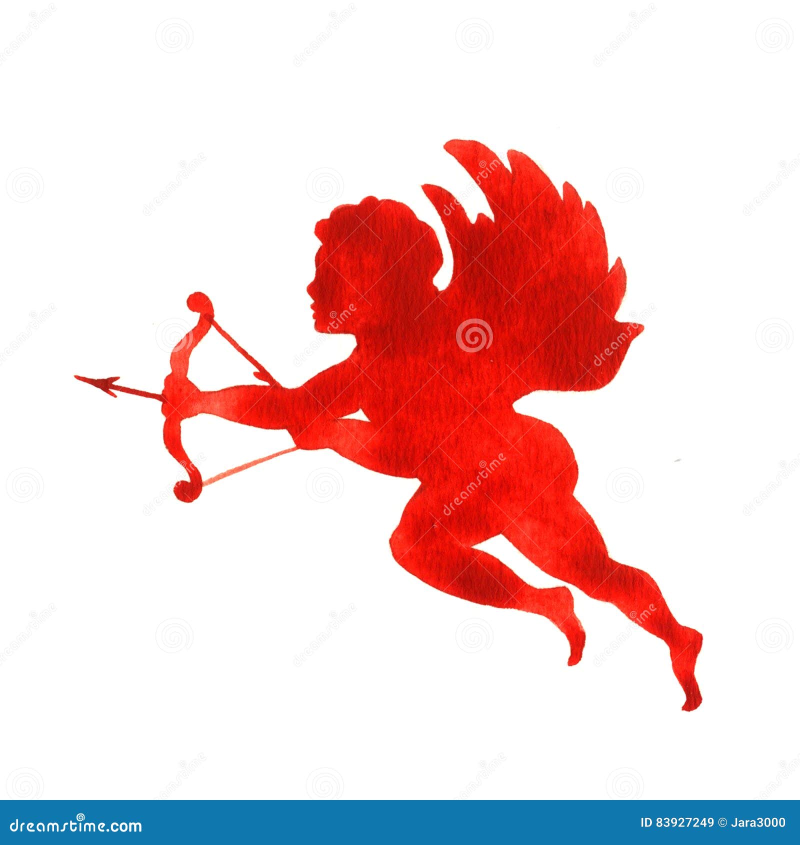 Silhouette de cupidon image stock. Image du symbole, image - 83927249