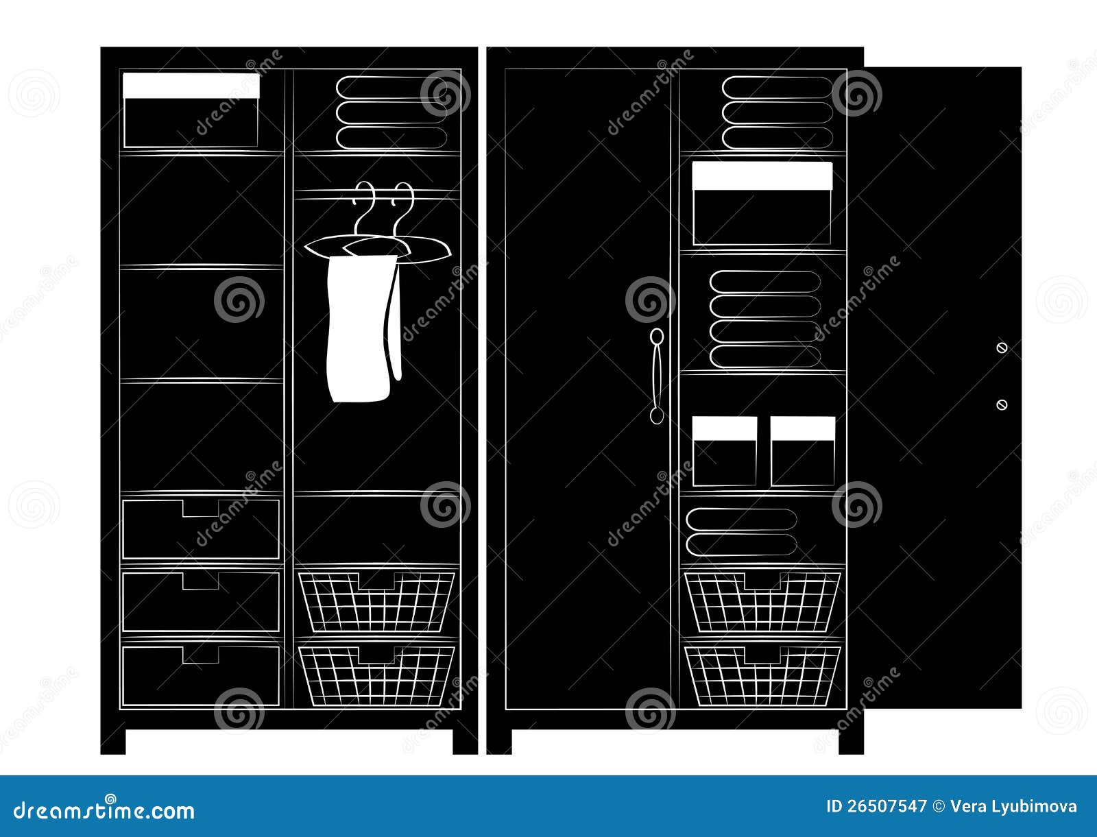 Silhouette De Deux Compartiments Illustration Stock - Illustration of ...