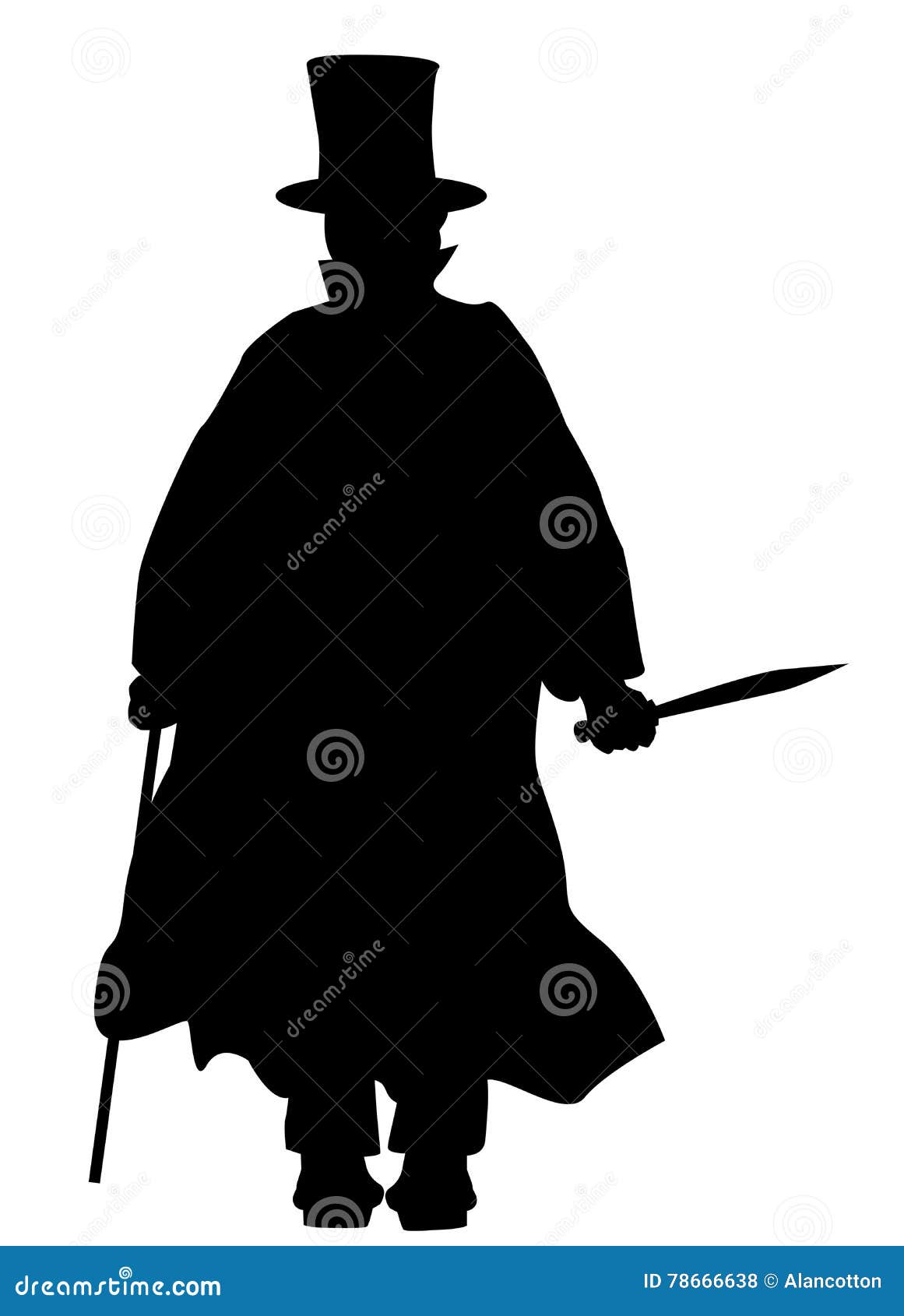 Silhouette De Jack the Ripper Illustration de Vecteur - Illustration du ...